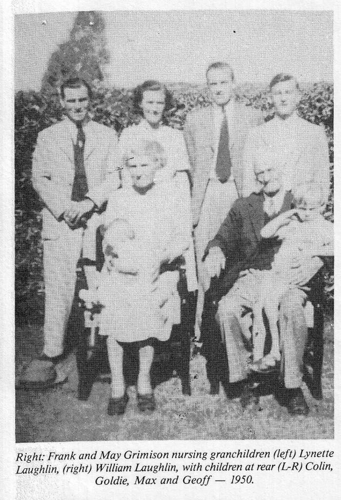 Grimison, Frank & May with family | Bryan. Halbert. McMillan. Perrin.